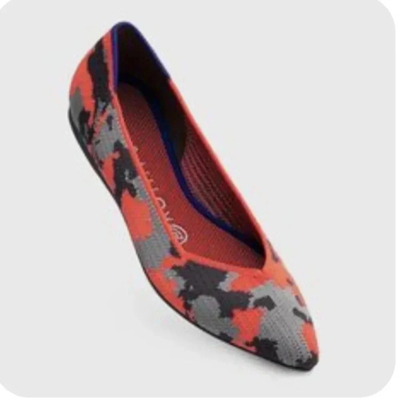 Rothy's | Shoes | Rothys Orange Neon Camo Points Rare Limited Edition ...